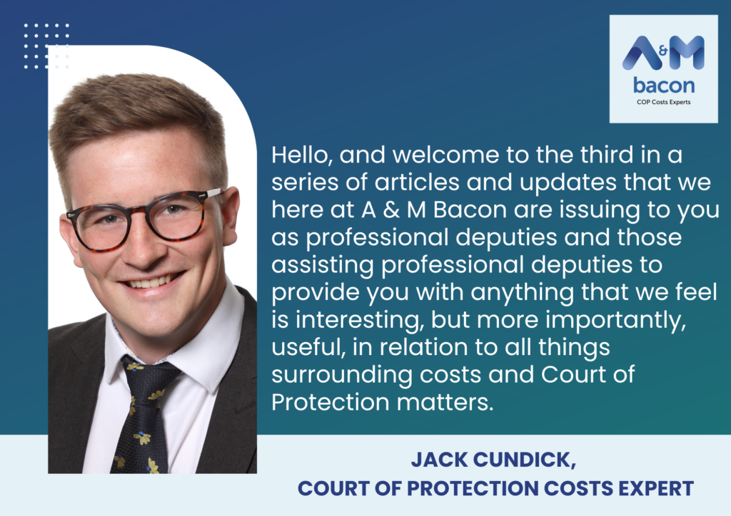 Keep track of the latest court of protection costs news